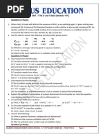 Chem-12 Pyq - D F Block | PDF | Transition Metals | Manganese