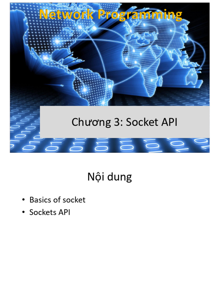 3.Socket_APIs_slide | PDF | Port (Computer Networking) | Transmission Control Protocol