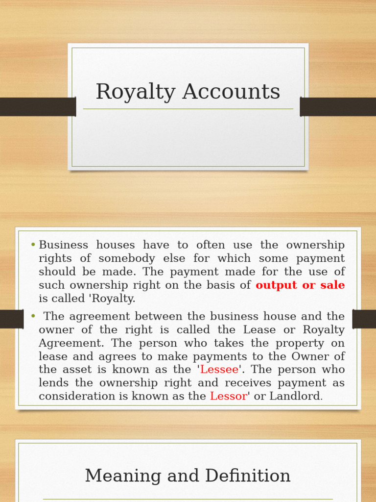 Royalty Accounts | PDF | Lease | Royalty Payment