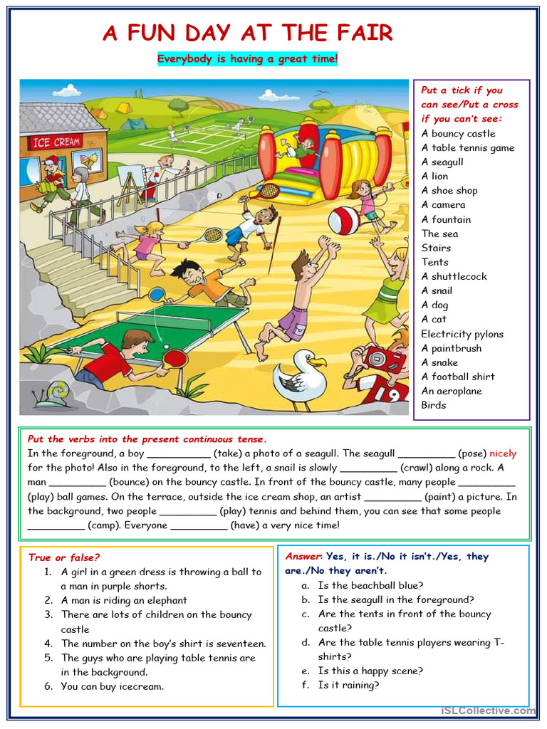 Fun Day at the Fair: Picture Guide | PDF