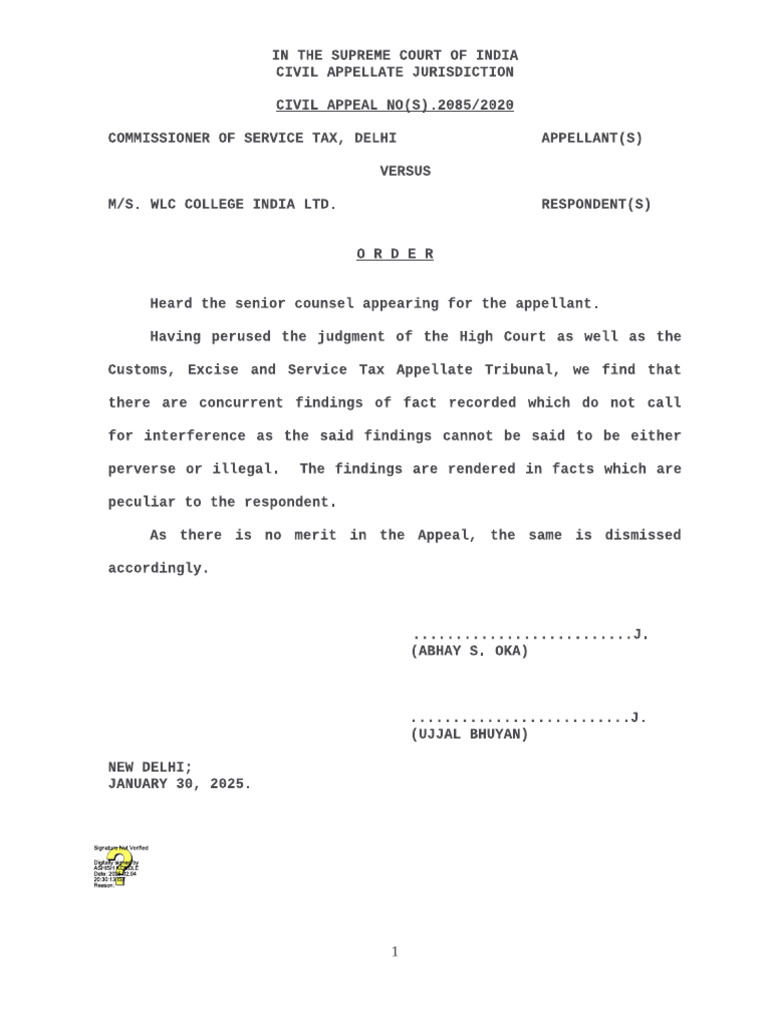 WLC Order | PDF
