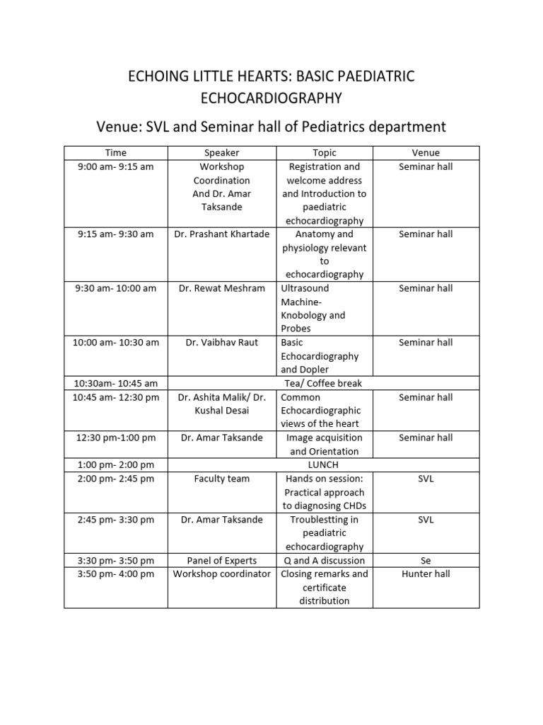 Workshop 2D Echo | PDF