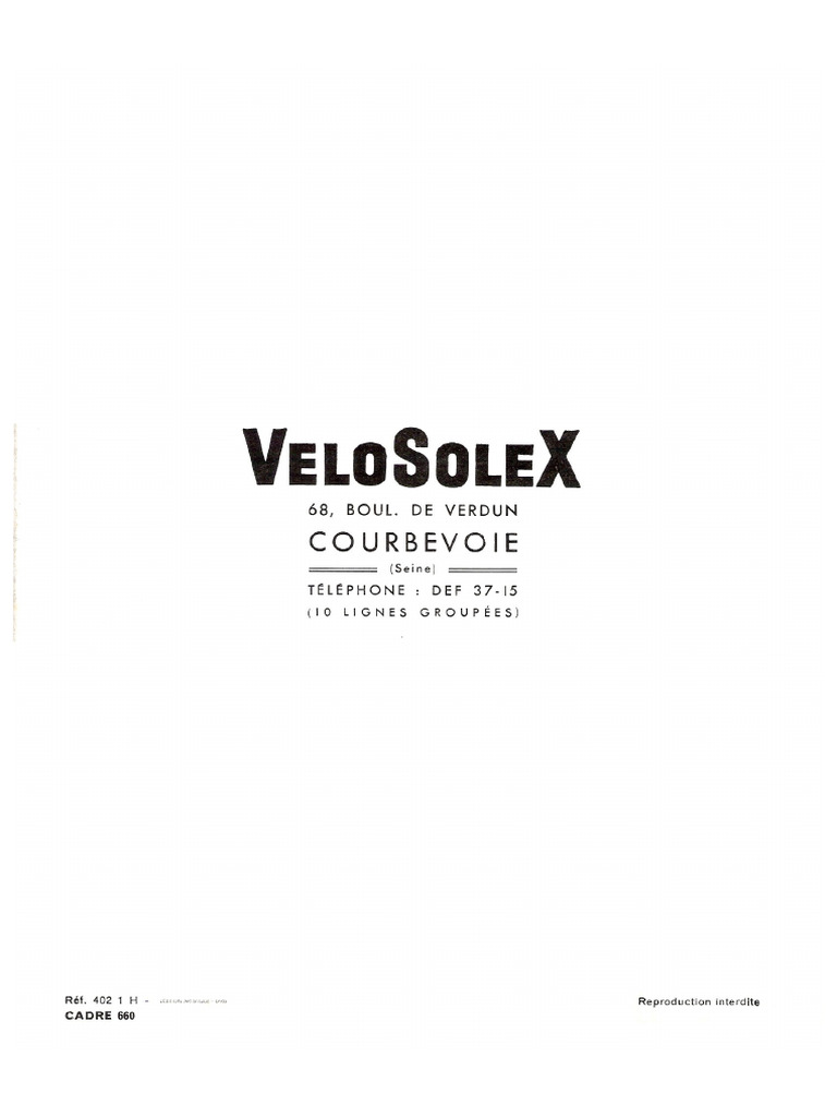 19 Eclate Moteur Cadre Solex 330 660 | PDF