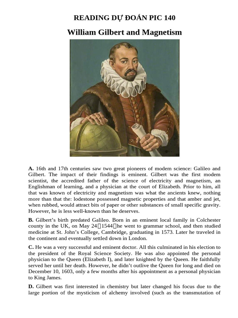 140.-IN-William-Gilbert-and-Magnetism - Copy | PDF | Magnet | Magnetism