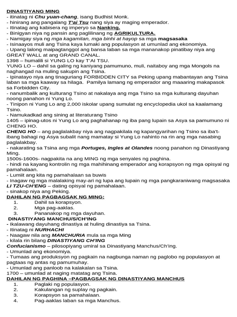 Dinastiyang Ming | PDF