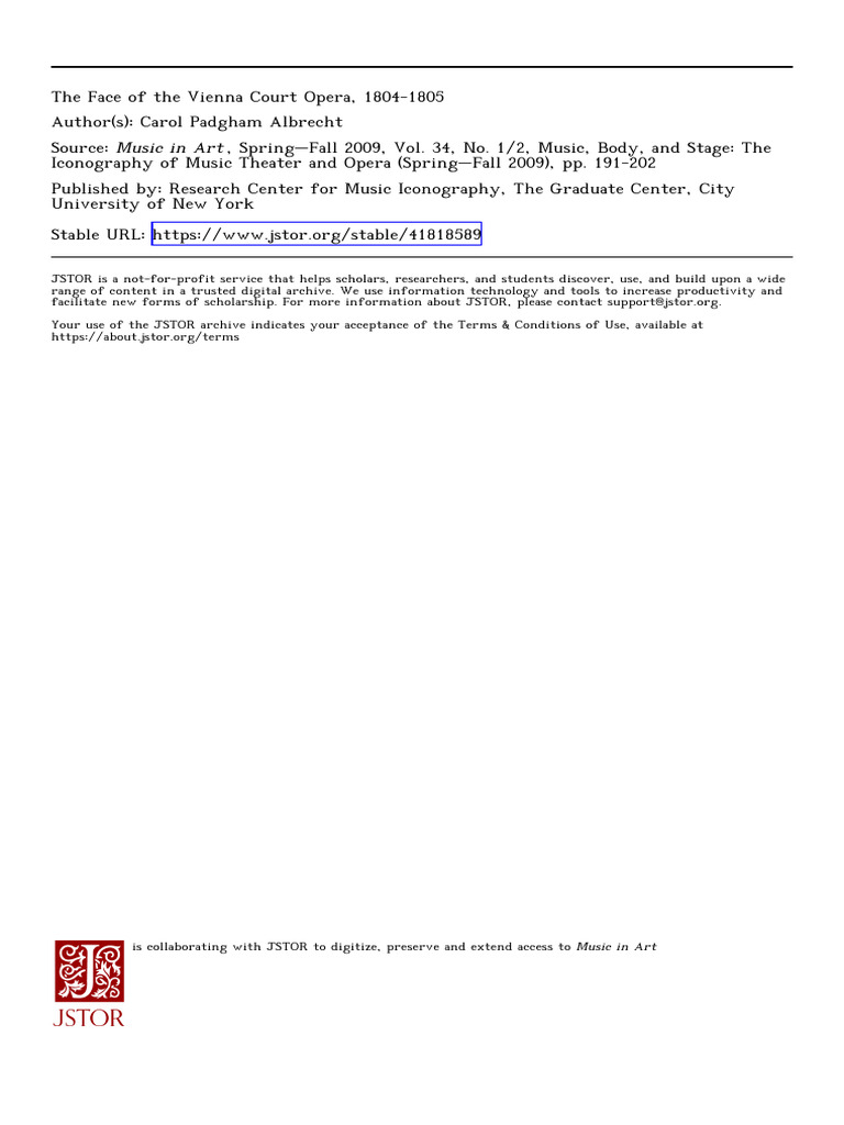Vienna Court Opera Portraits, 1804-1805 | PDF | Opera | Vienna