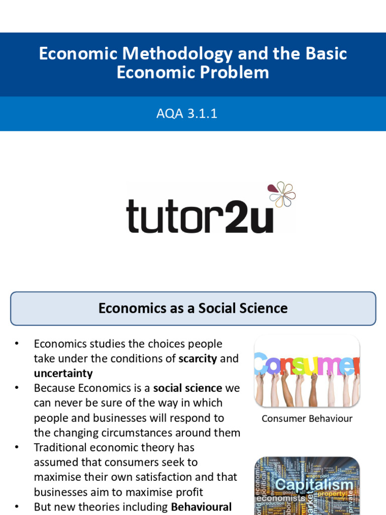 Economic Methodology Economic Problem Pdf Economics Microeconomics