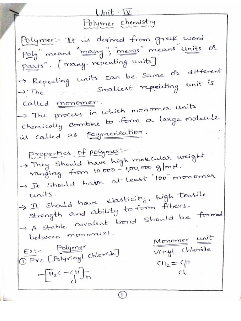 Chemistry Unit IV (4) | PDF