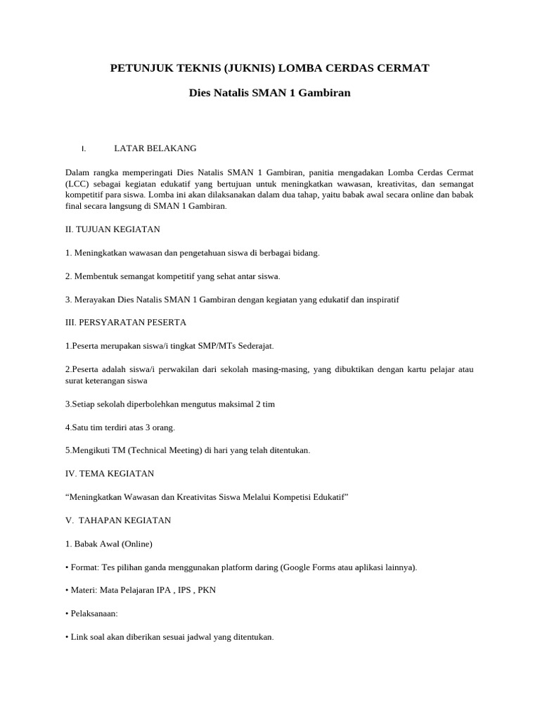 Juknis LCC Diesntalis | PDF