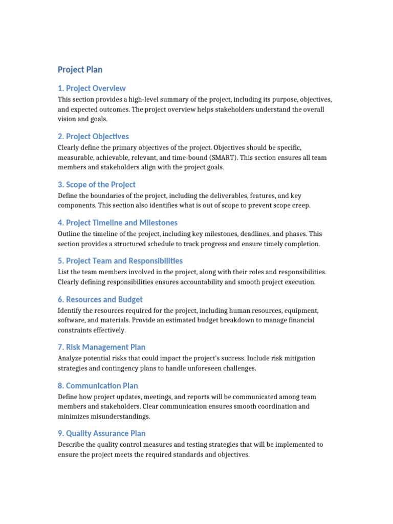 Project Plan | PDF