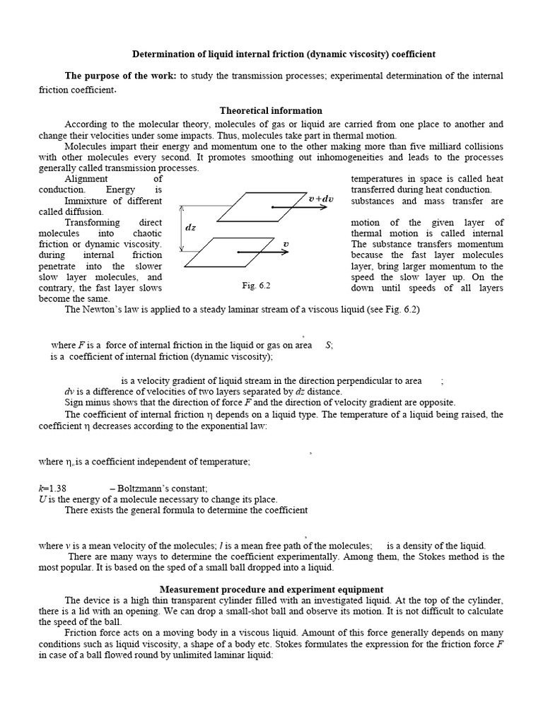 Liquid Viscosity Measurement Guide | PDF | Viscosity | Liquids