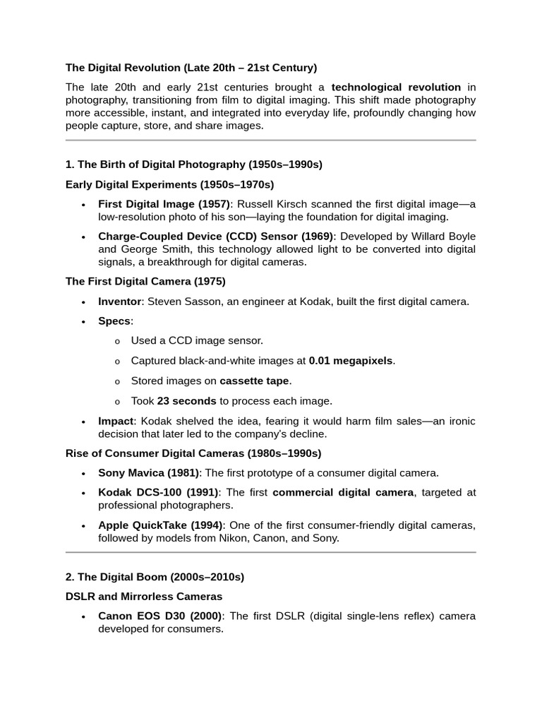 The Digital Revolution | PDF | Digital Camera | Digital Single Lens Reflex Camera