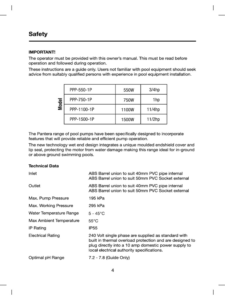 Pantera Motor Manual 5 | PDF