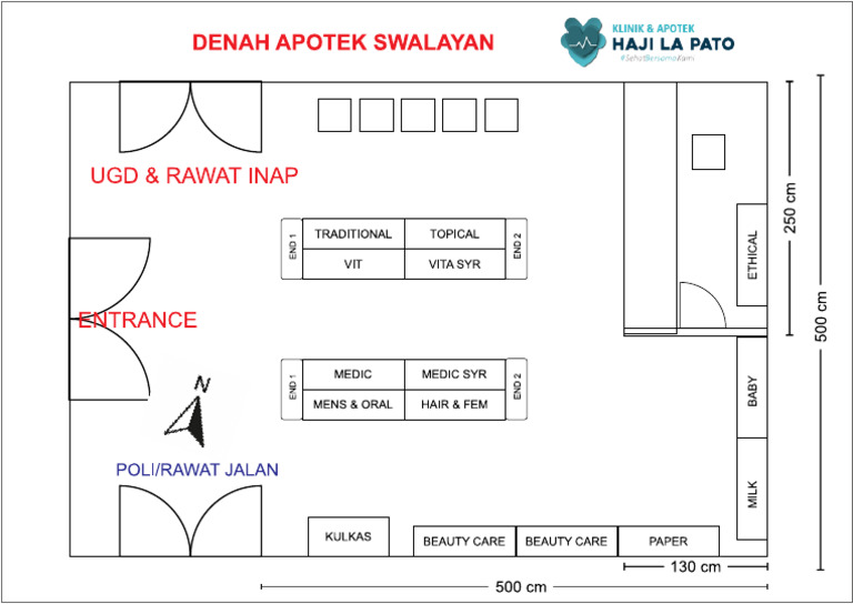 DENAH APOTEK SWALAYAN _ KLINIK HAJI LAPATO | PDF