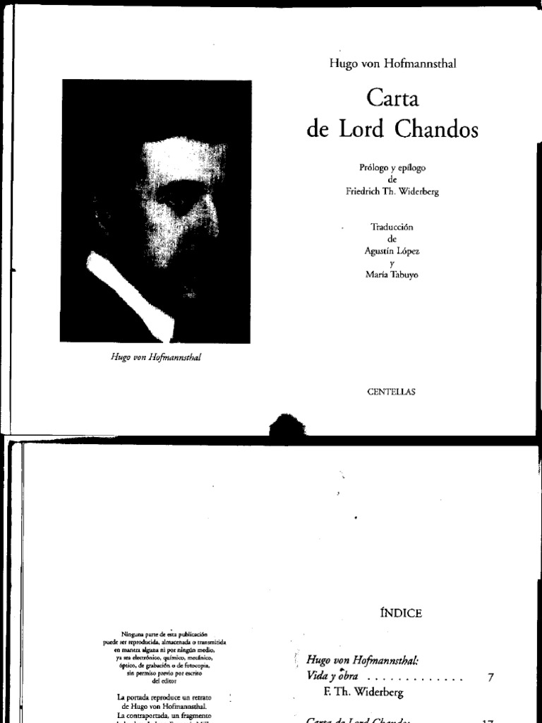 Carta de Lord Chandos_Hugo von Hofmannsthal | PDF