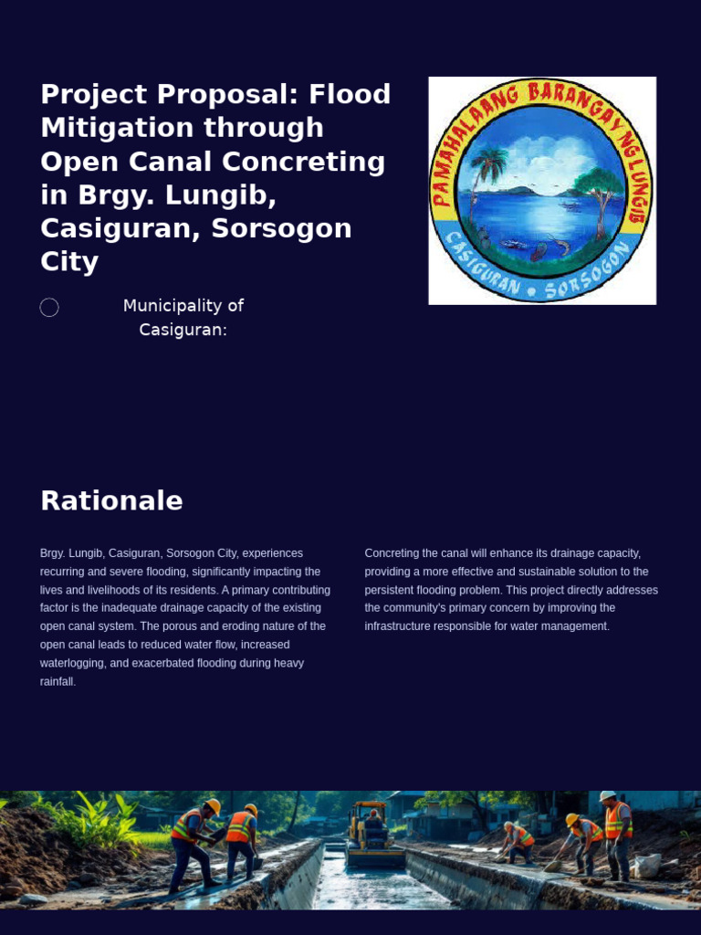 Project Proposal Flood Mitigation Through Open Canal Concreting in Brgy ...