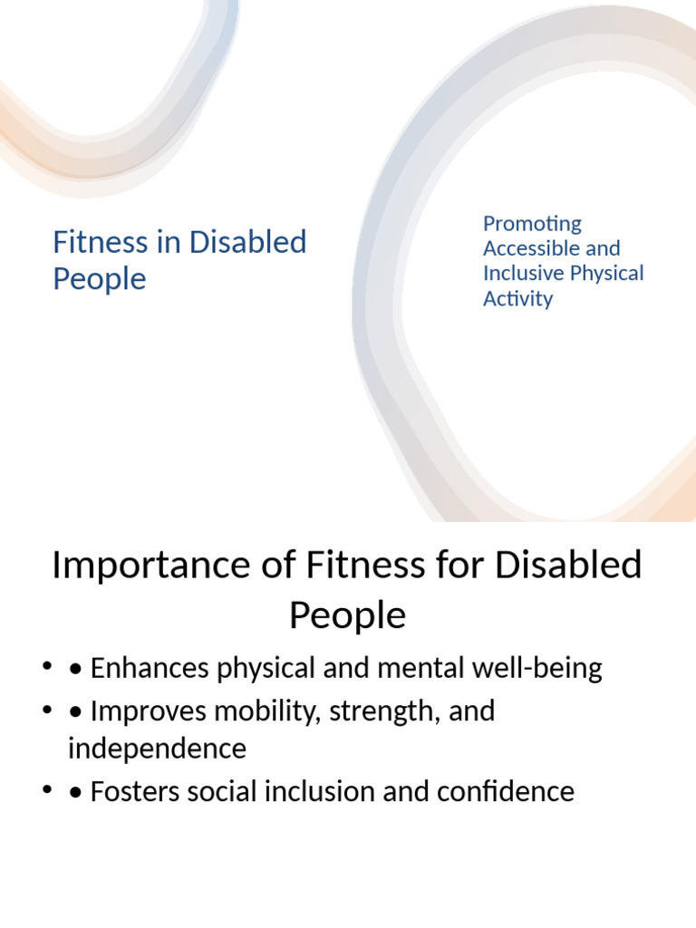 Inclusive Fitness for Disabled Individuals | PDF