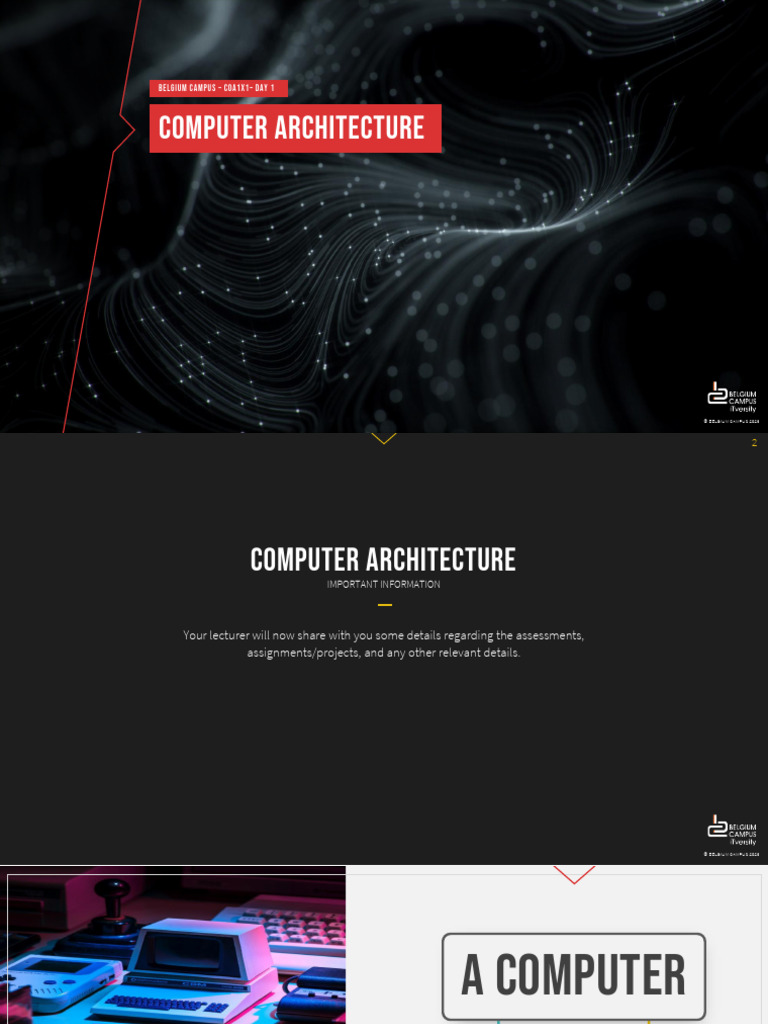 COA1x1 - Class 1 | PDF | Central Processing Unit | Computer Data Storage