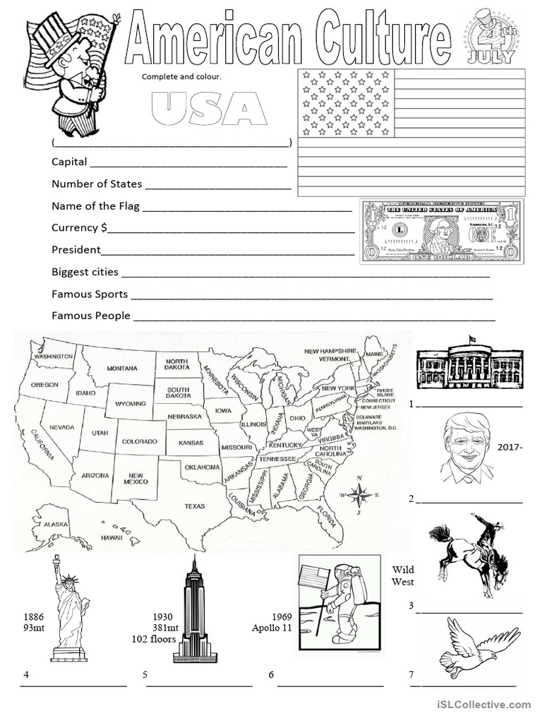 USA Culture Quiz and State Facts | PDF