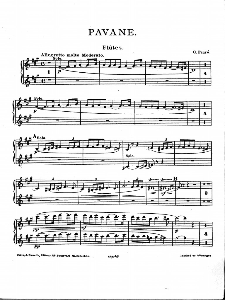 01 FAURE Pavane - fl1-2 | PDF