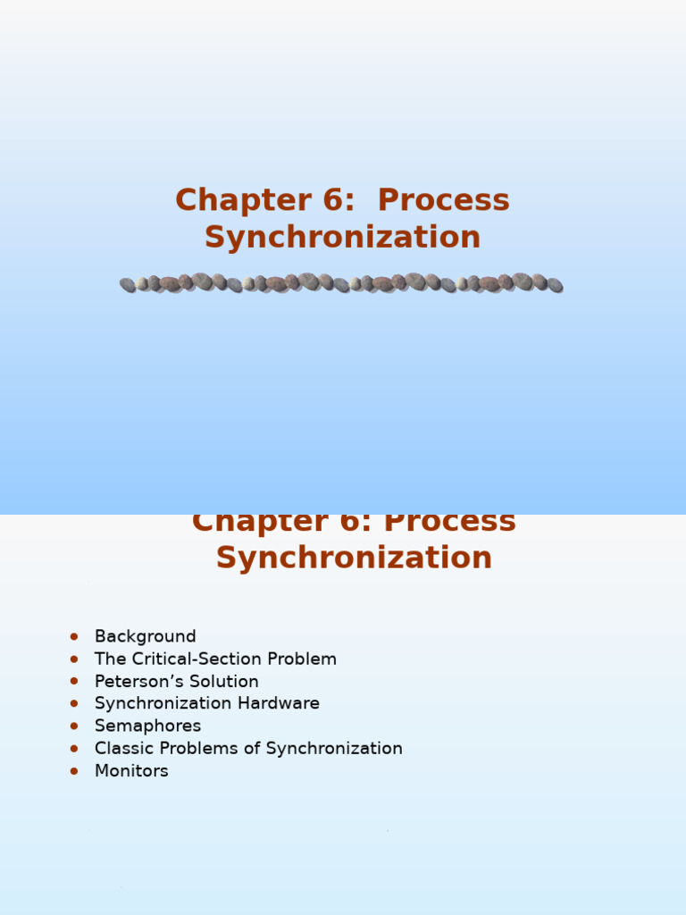 OS UNIT-II Part-1 (Chp-6 Process Synchronization) | PDF | Computer Engineering | Computer ...