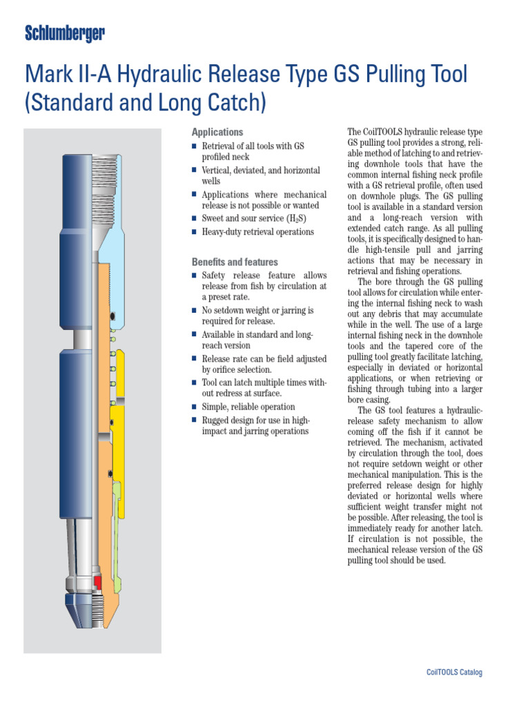 Hydraulic GS Pulling Tool Guide | PDF | Pump | Mechanical Engineering