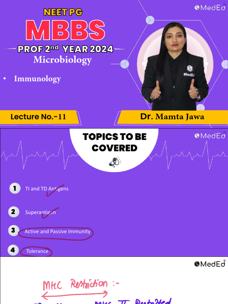 Immunology 11 - Class Notes (MBBS Prof 2nd Year) | PDF