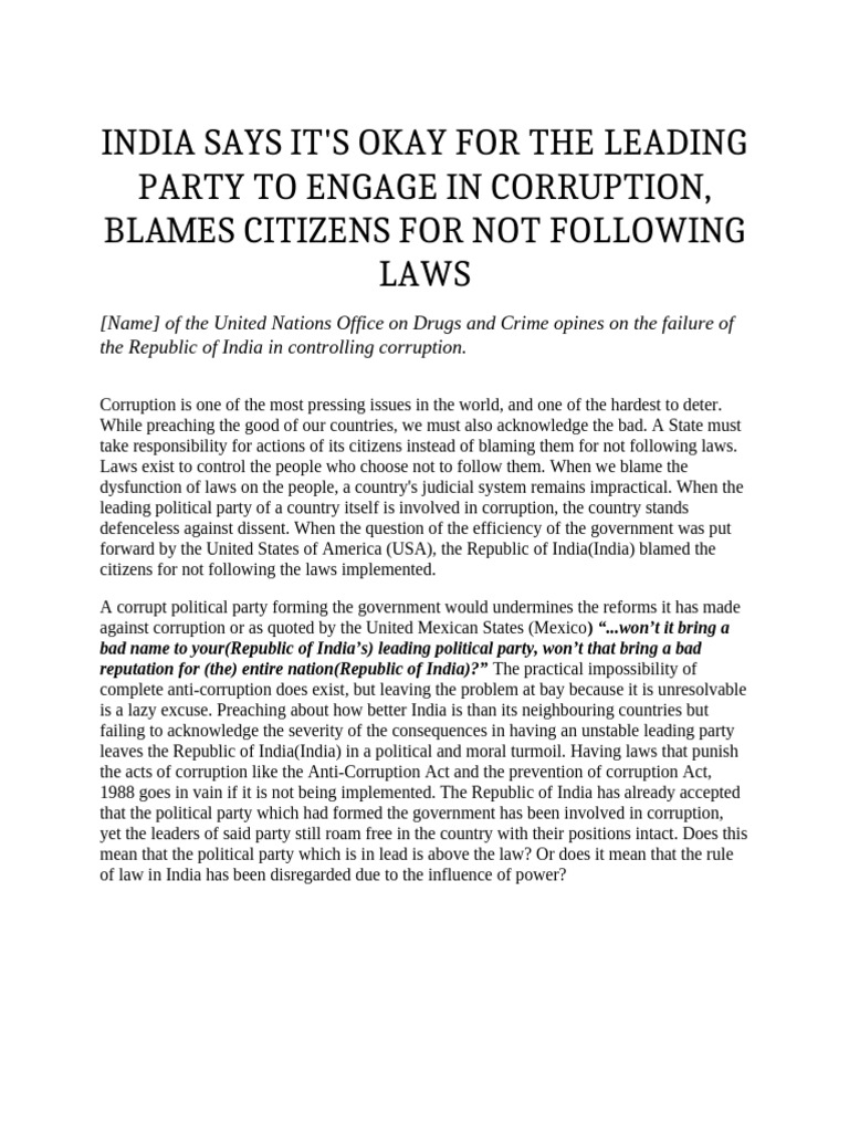 Example Opinion Editorial | PDF