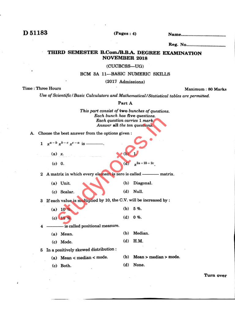 bcom_iii_sem_bns_2018 | PDF