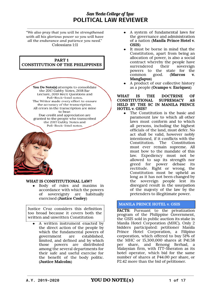 You Do Notes COMPILED Compressed | PDF | Constitution | Justice