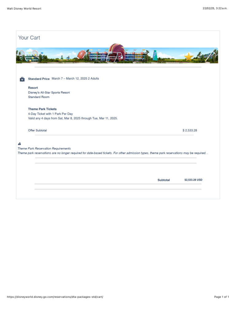 Walt Disney World Resort Cart | PDF | Amusement Park | Entertainment