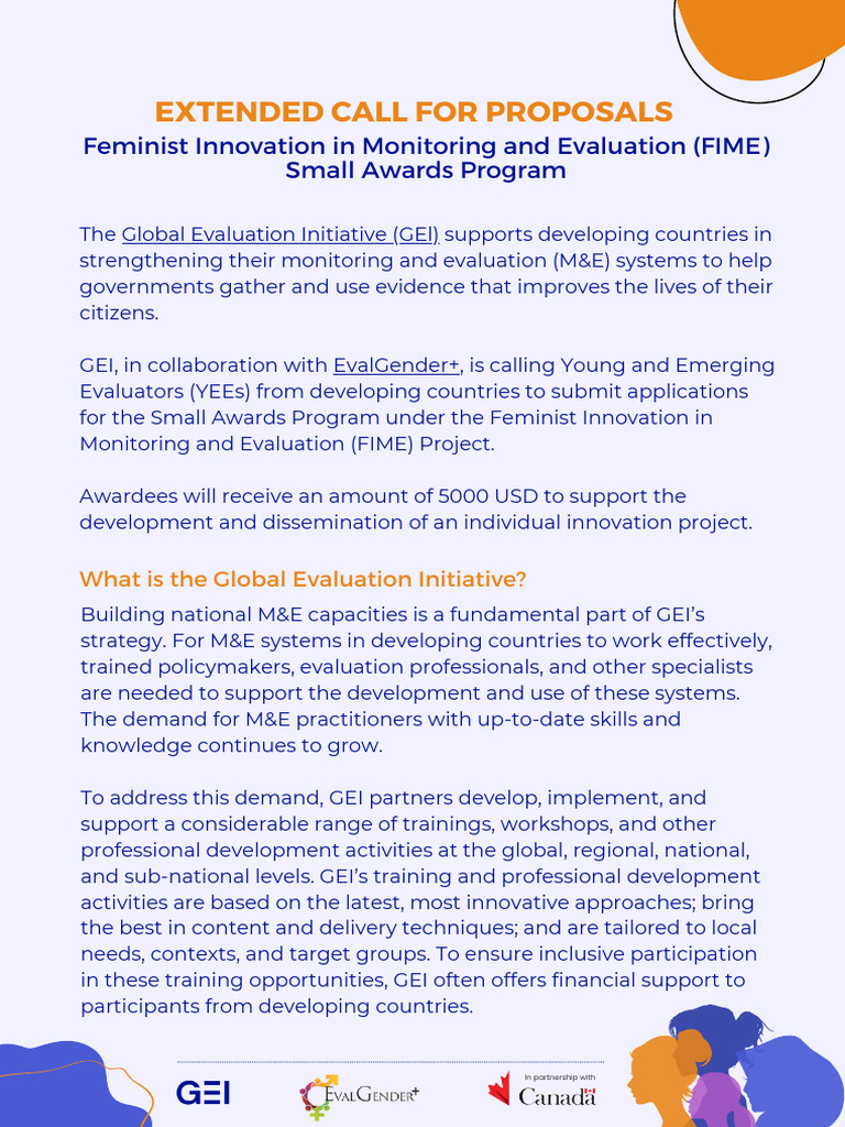 FIME Small Awards Program Extended Call For Proposals | PDF | Social ...