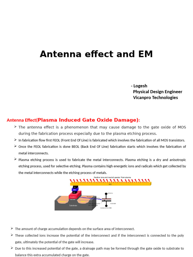 Antenna Effect and EM | PDF | Field Effect Transistor | Mosfet