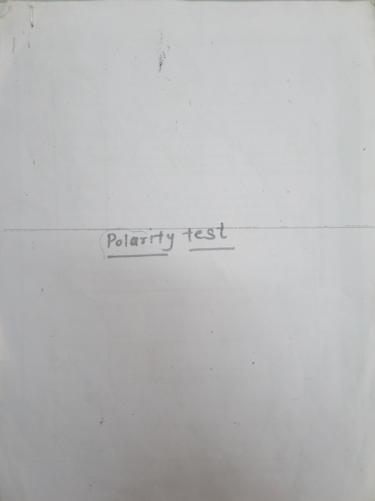 Polarity Test for Single-Phase Transformer | PDF | Electricity ...