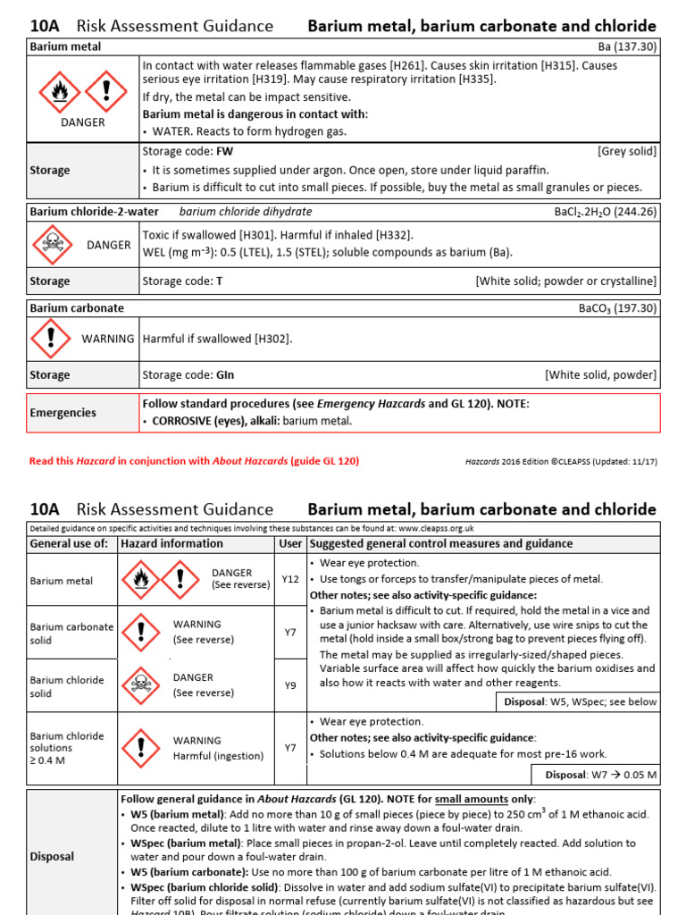 HC010A-Barium-metal-barium-carbonate-and-chloride | PDF | Chemical ...