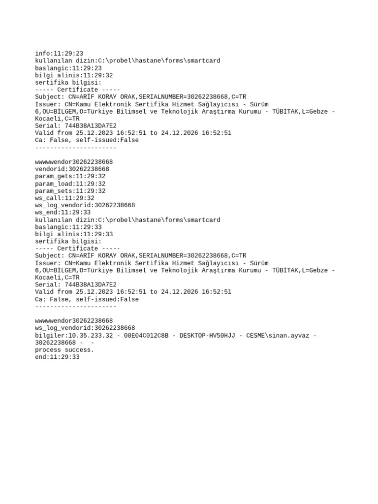 Error Log Message | PDF
