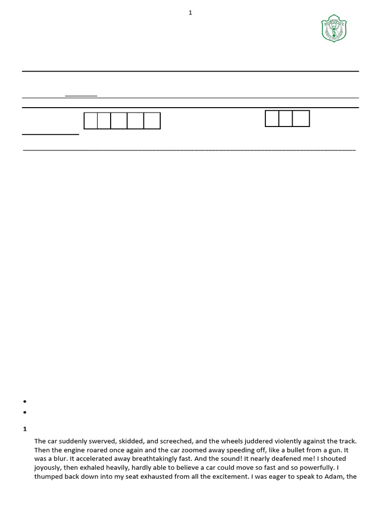 GR 6- Worksheet 1 | PDF | Verb | Semantics