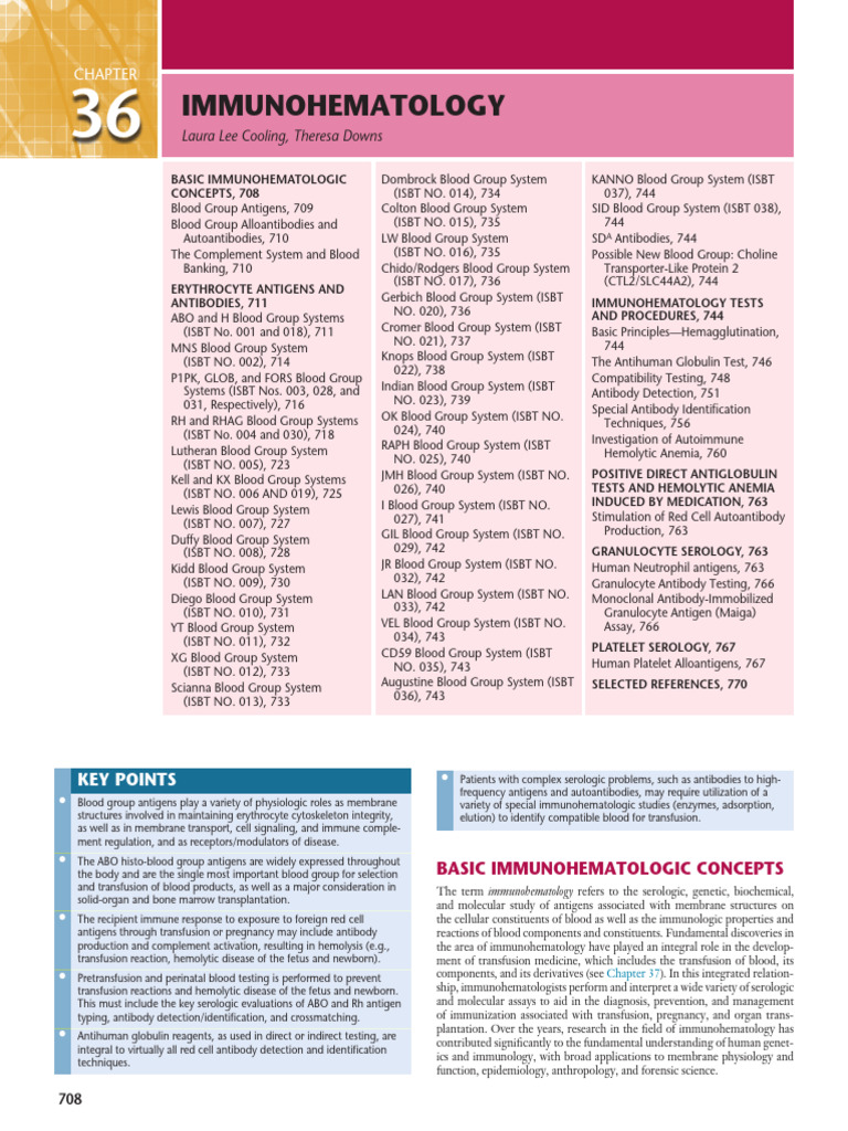 Immuno Hematology | PDF | Blood Type | Complement System