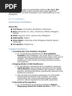 DR Fe Del Mundo The Pioneer Who Transformed Pediat | PDF | Health Care ...