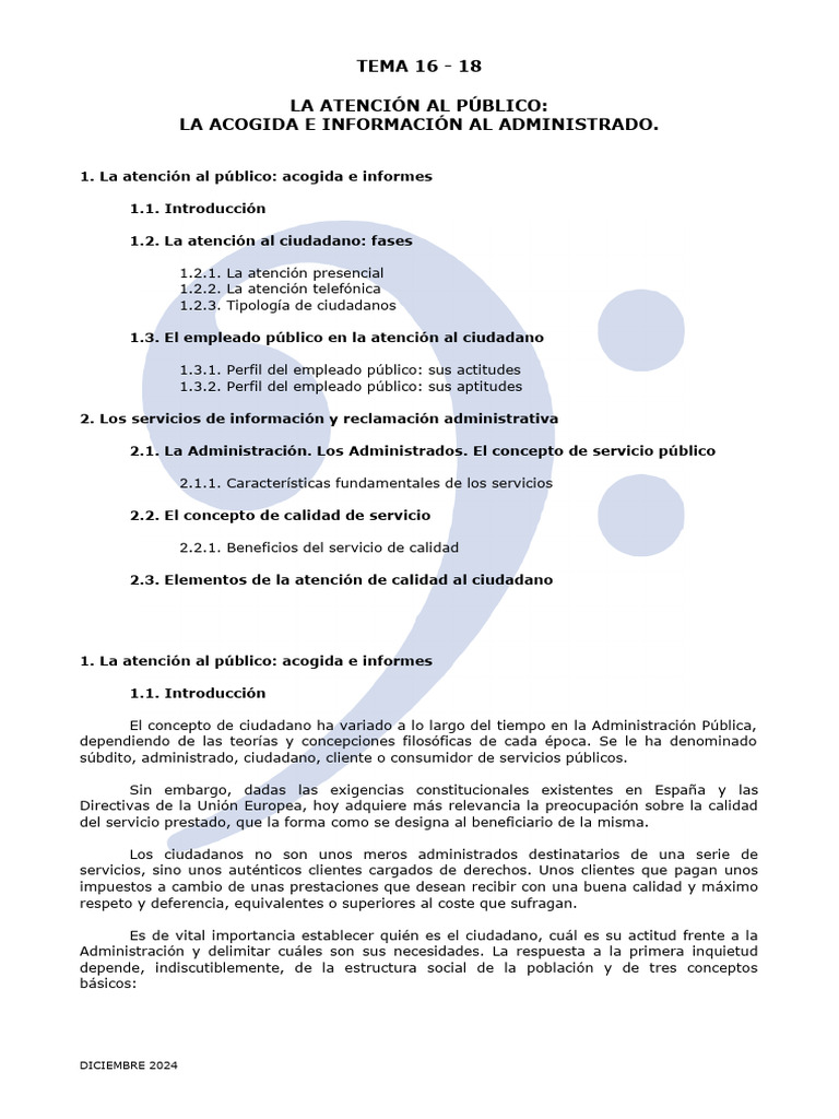 T16. - La Atención Al Público | PDF