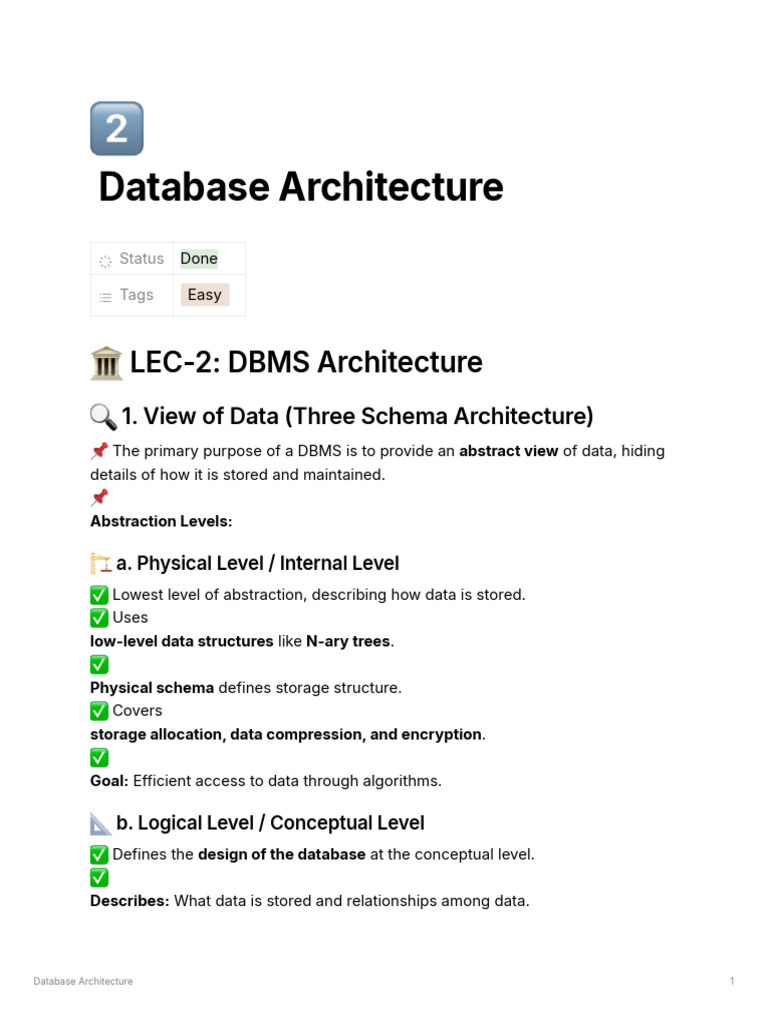 DBMS Architecture Overview and Concepts | PDF | Databases | Relational Database
