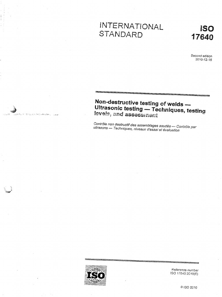 ISO 17640 (END ULTRASSOM) | PDF