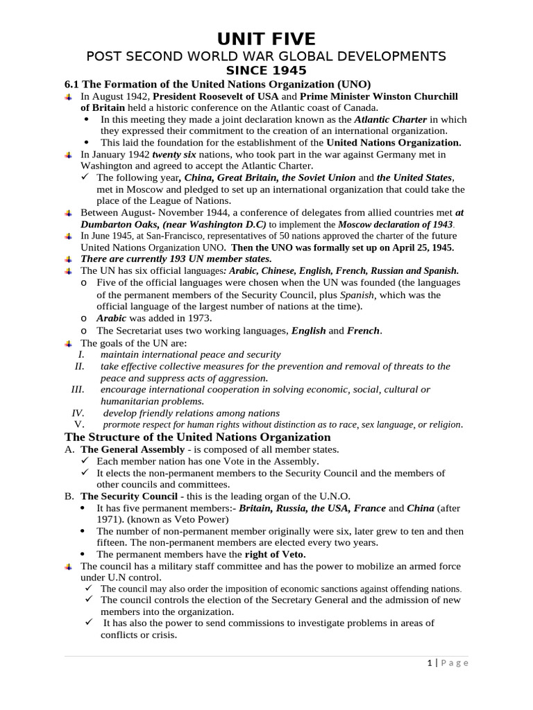 History Grade 10 UNIT FIVE | PDF | Israel | World Politics