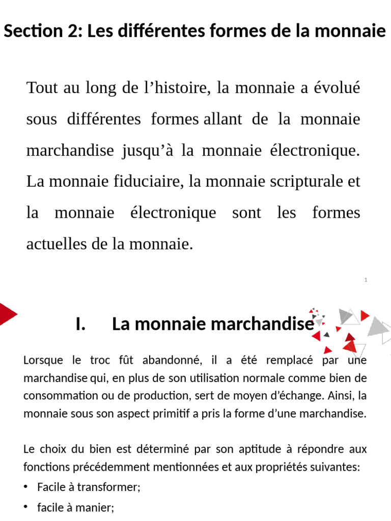 Évolution de la monnaie marchandise | PDF | Effet de commerce | Argent