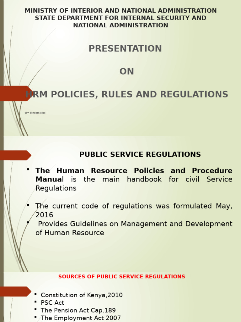 Dhrm -Hr Policy Presentations | PDF | Human Resource Management | Government