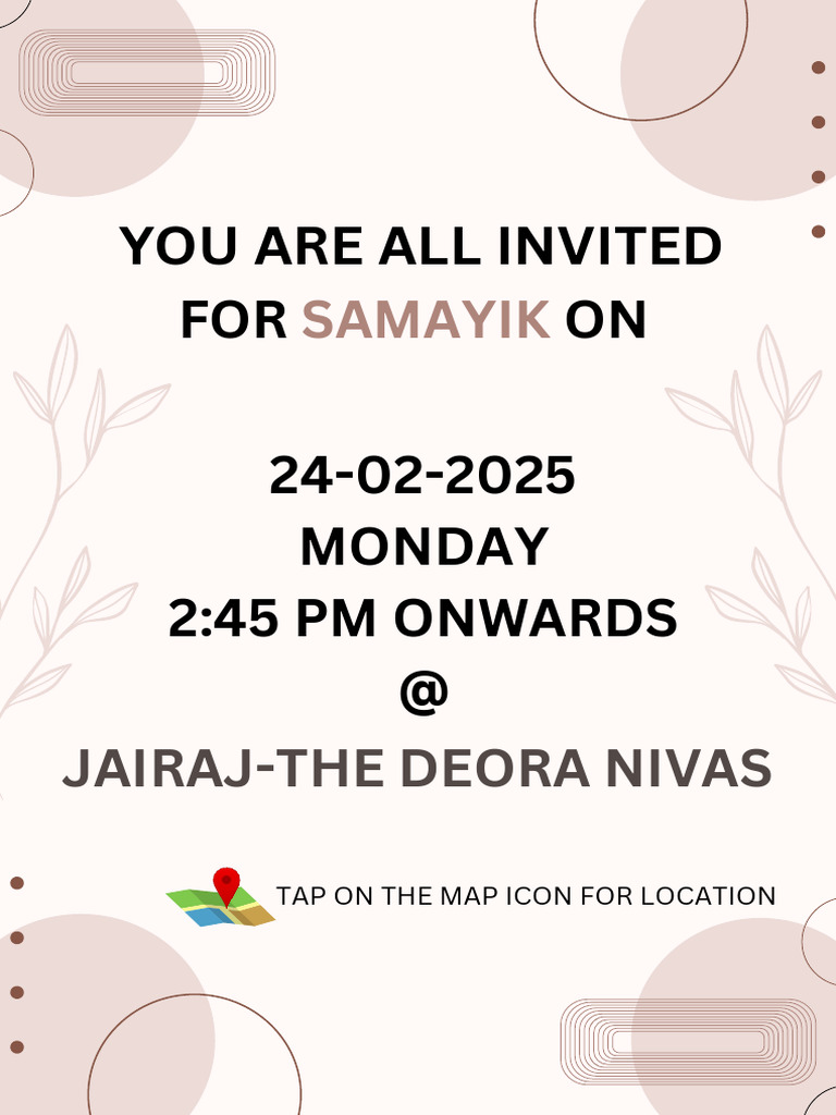 Samayik Event at Deora Nivas 2025 | PDF