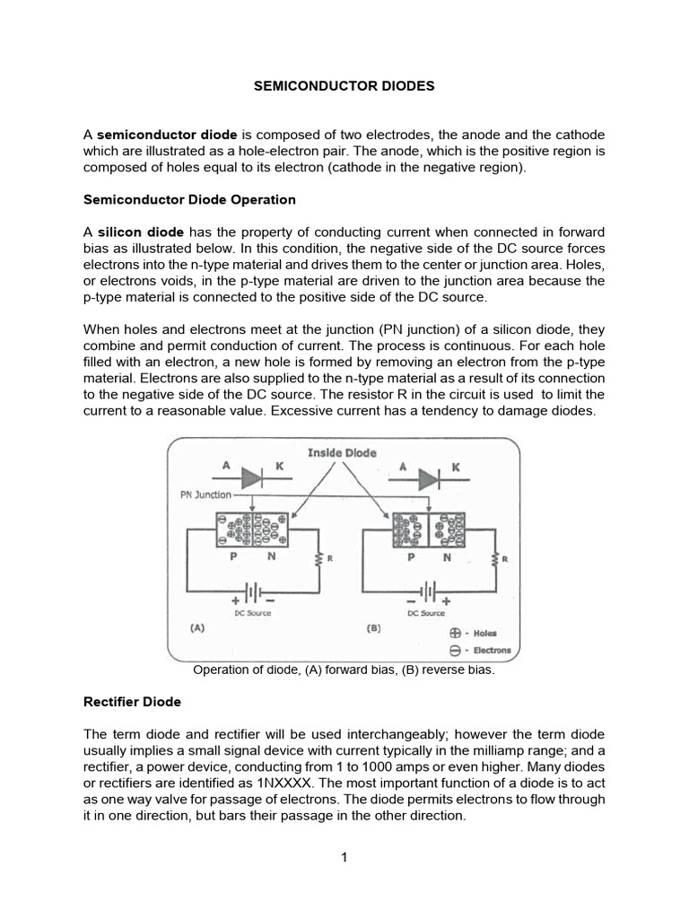 SEMICONDUCTOR DIODE | PDF | Diode | P–N Junction