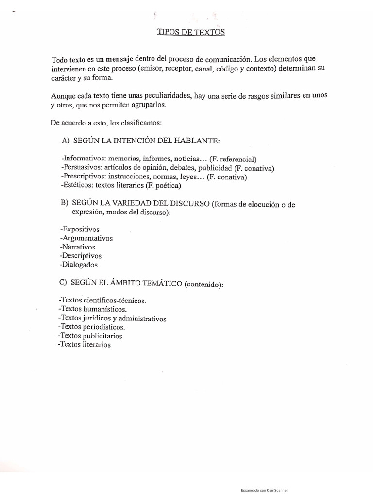 Propiedades Textuales-Tipos de Textos | PDF