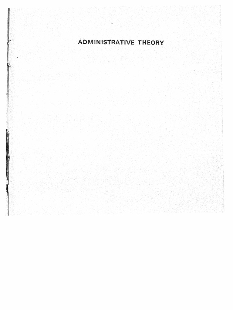 Administrative Theory | PDF