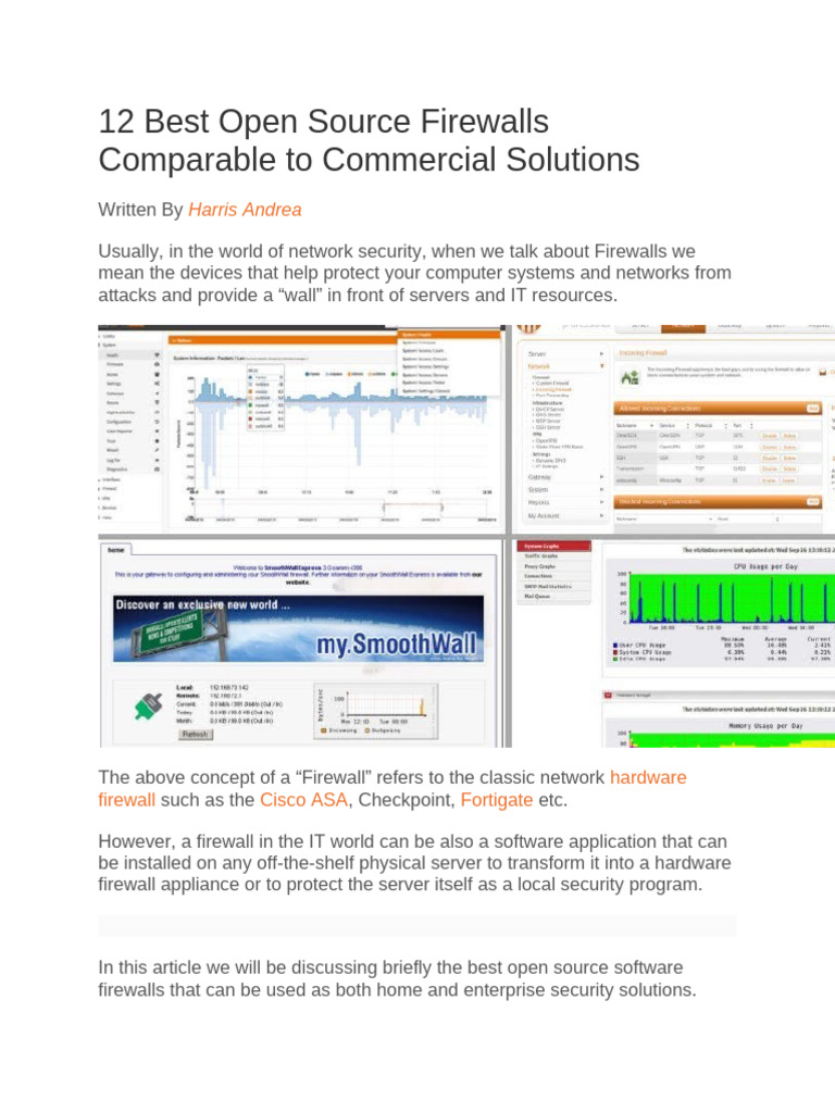 12 Best Open Source Firewalls Comparable To Commercial Solutions | PDF ...